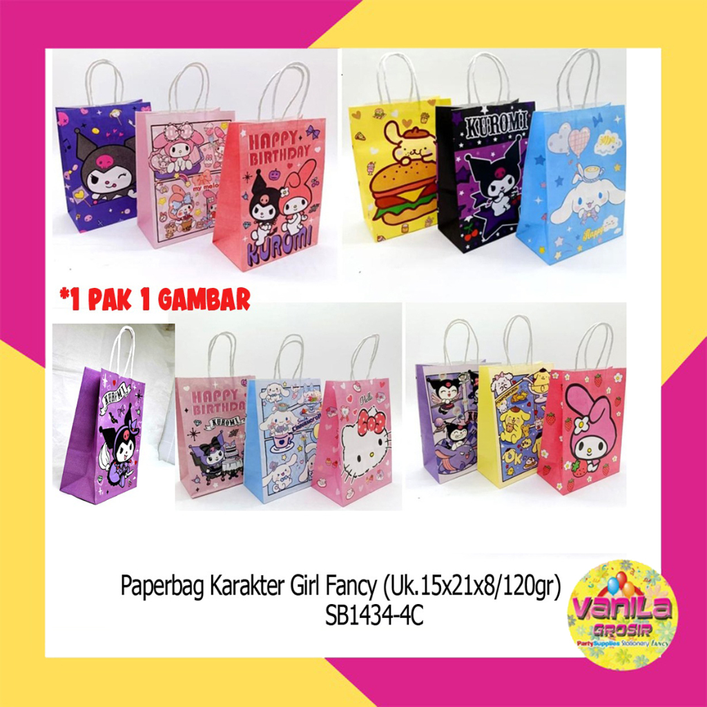 Jual Paperbag Fancy Sanrio, Paperbag labubu, tas kertas, tas souvenir ...