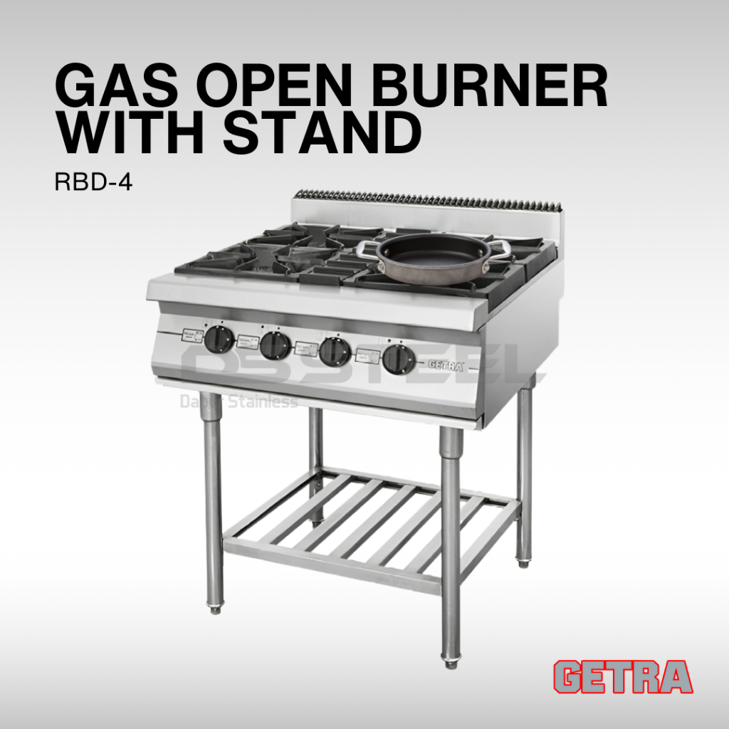 Jual GETRA Gas Open Burner 4 Tungku RBD-4 / Kompor 4 Tungku GETRA RBD4 ...