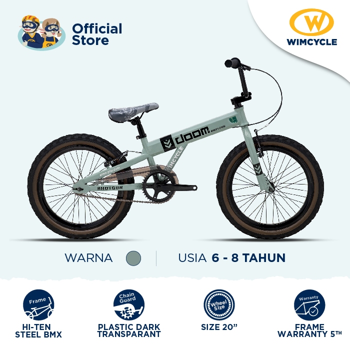 Jual Sepeda Anak BMX 20 Inch Wimcycle Shotgun Doom 20 - Army | Shopee ...