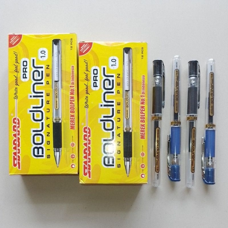 Jual Pulpen Gel Pen Standard Boldliner Pro ( 12 Pcs ) [ Original ...