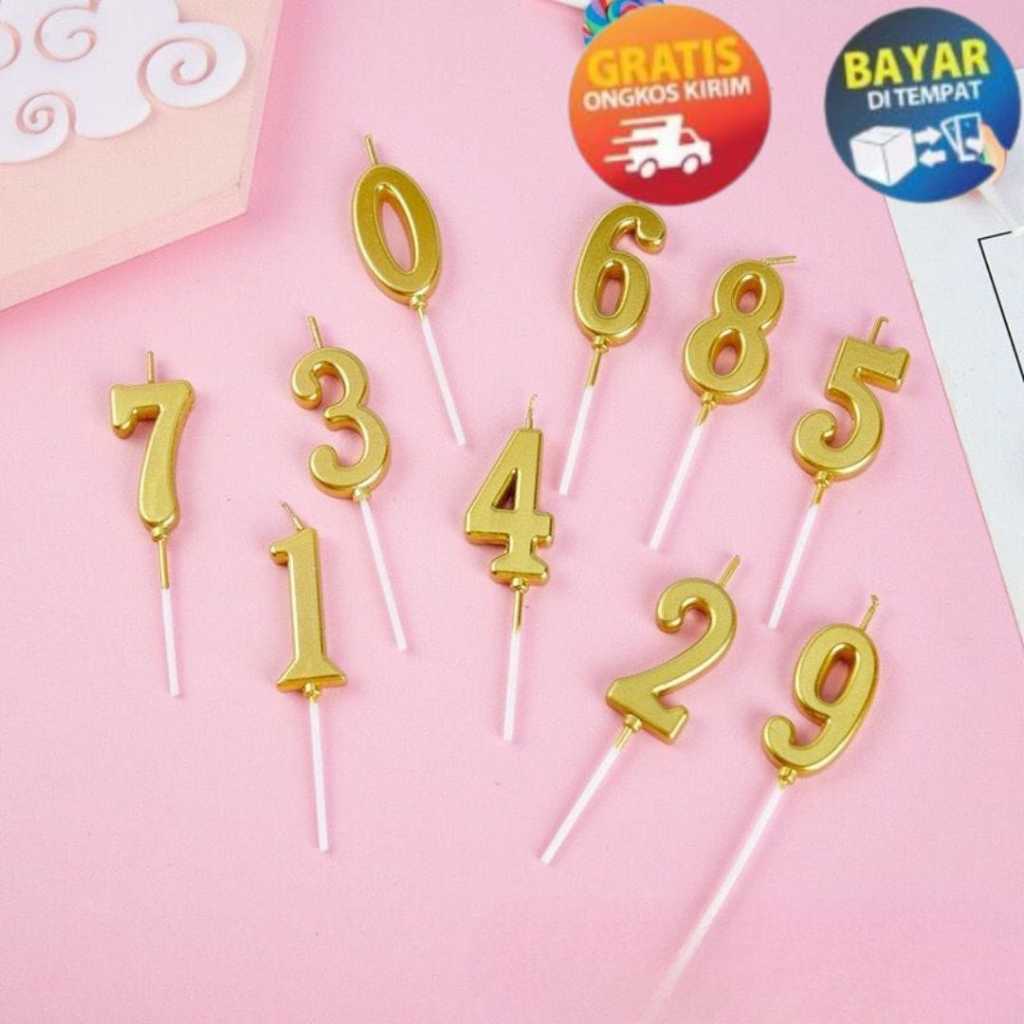 Jual KP186 - LILIN ANGKA METALIK LILIN ULANG TAHUN LILIN ANGKA EMAS ...