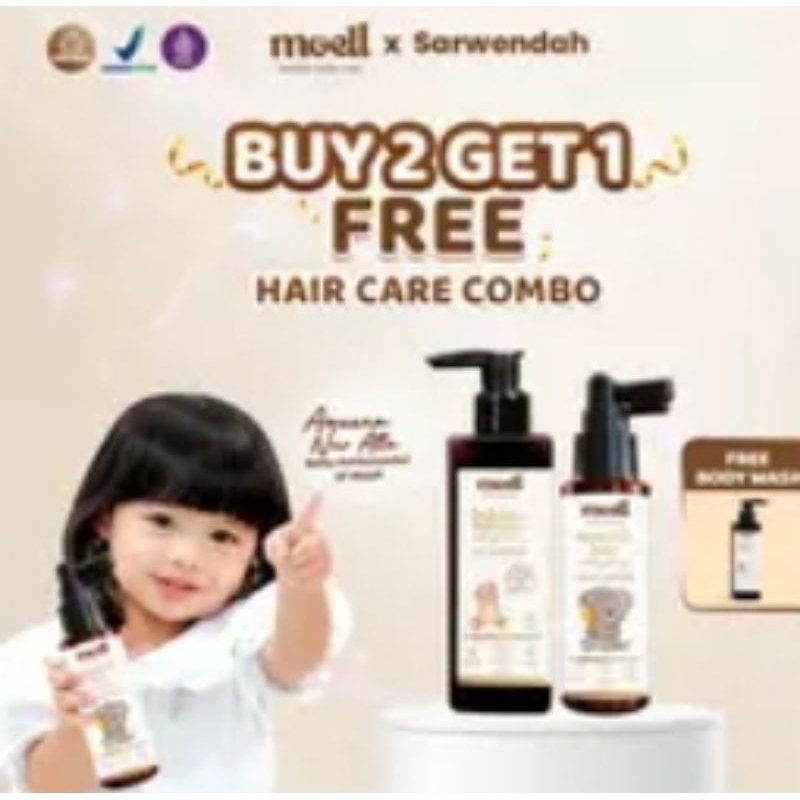 Jual MOELL (SPESIAL BUNDLING) SHAMPO DAN HAIR LOTION GRATIS BODY WASH ...
