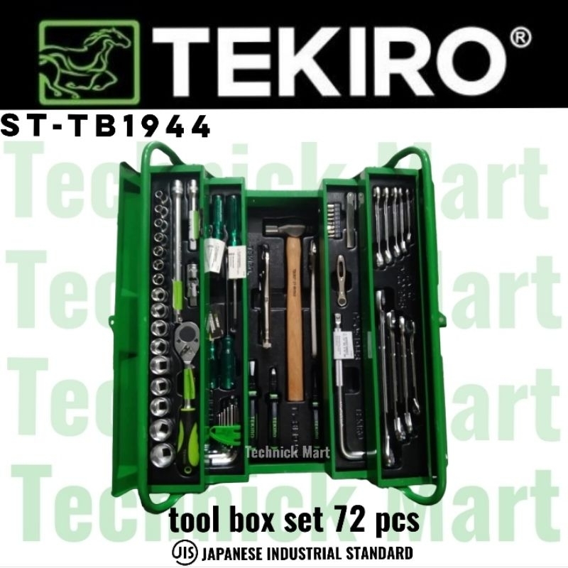 Jual TEKIRO ST-TB1944 tool box set 72 pcs perkakas mekanik montir bengkel | Shopee Indonesia