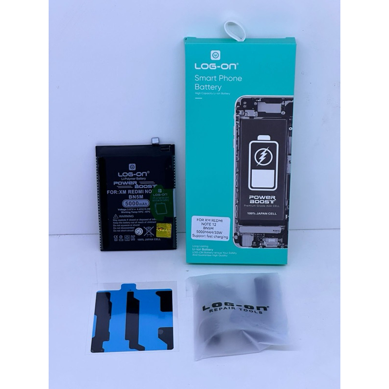 Jual Baterai Batre Log-On BN5M Xiaomi Redmi Note 12 4G / BN-5M Power ...