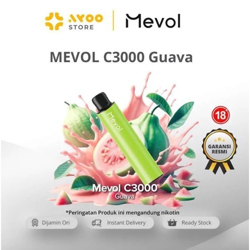 Jual MEVOL C3000 Vape Rasa ghuava | Shopee Indonesia