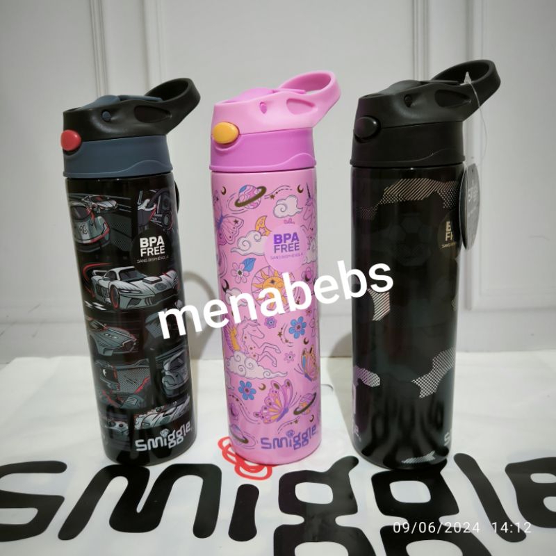 Jual Smiggle insulated stainless steel drink bottle with flip spout ...