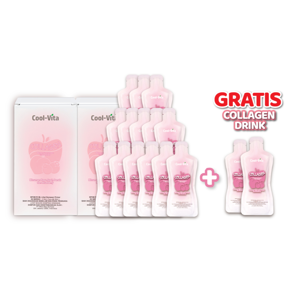 Jual Coolvita [16 Pouch] Collagen RTD 2 Box Premium Rasa Peach untuk ...