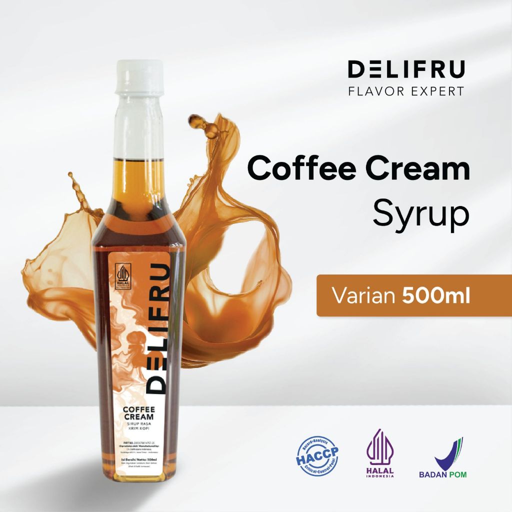 Jual Delifru Coffee Cream Syrup 500 ml - Sirup Krim Kopi | Shopee Indonesia