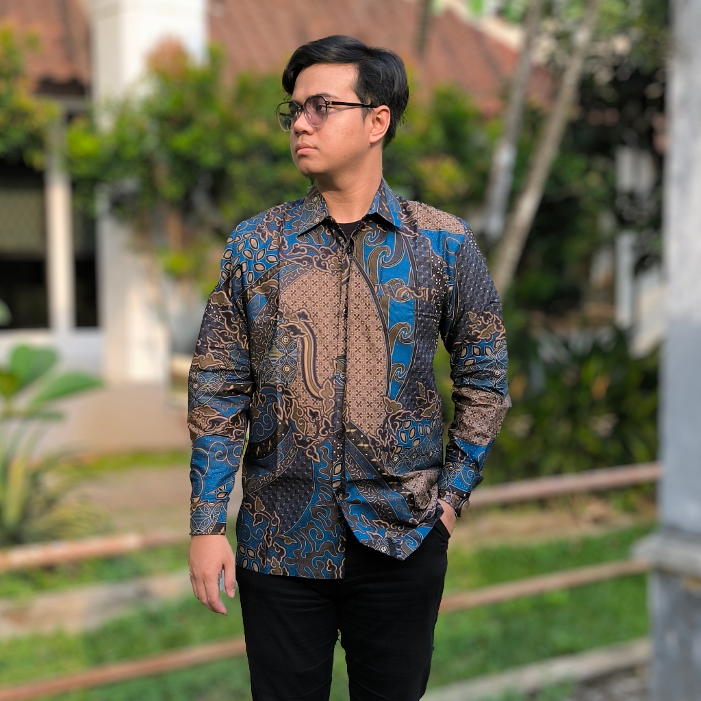 Jual Batik Lengan Panjang Pria Premium Printing Kemuning Mas / Warna ...