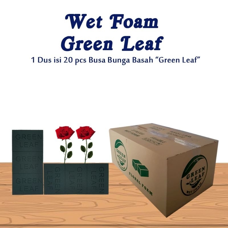 Jual Foam Bunga Basah / Oasis / Green Leaf Oasis / Oasis Basah / Busa ...