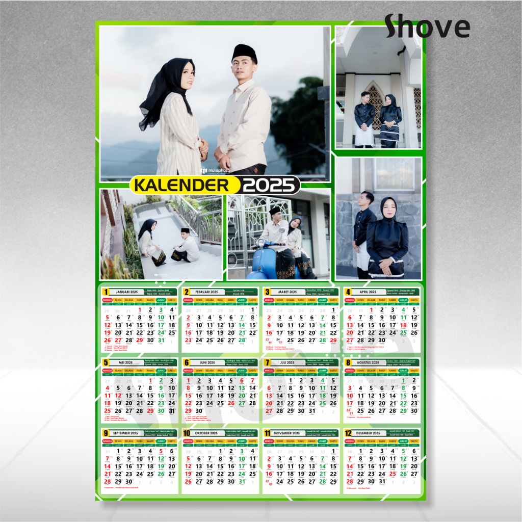 Jual Shove - Kalender Foto Custom 2025 Ukuran 12r / A3+ | Shopee Indonesia