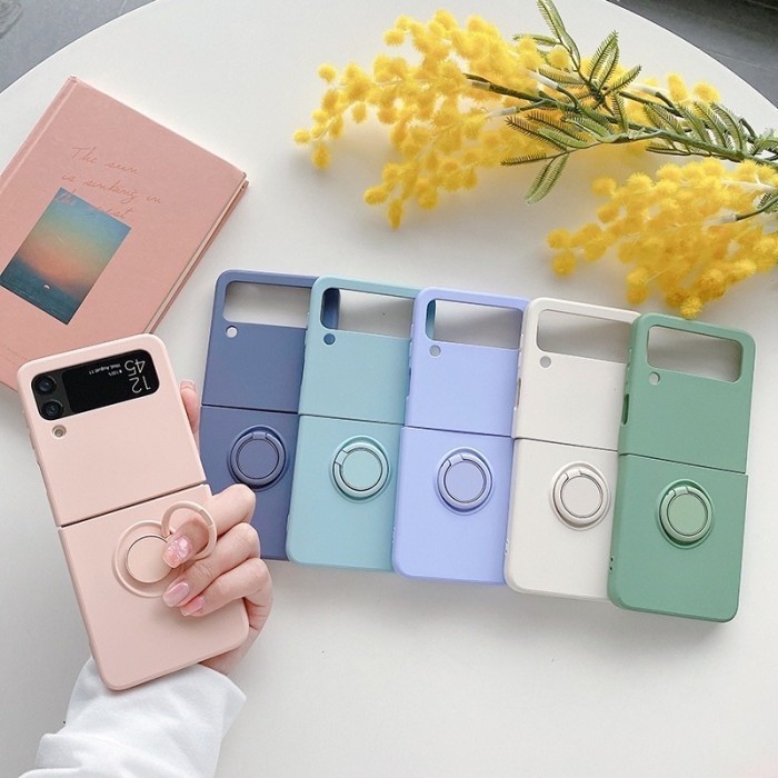 Jual CASE RING SAMSUNG GALAXY Z FLIP 5 SILICONE COVER MICROFIBER SUIDE ...