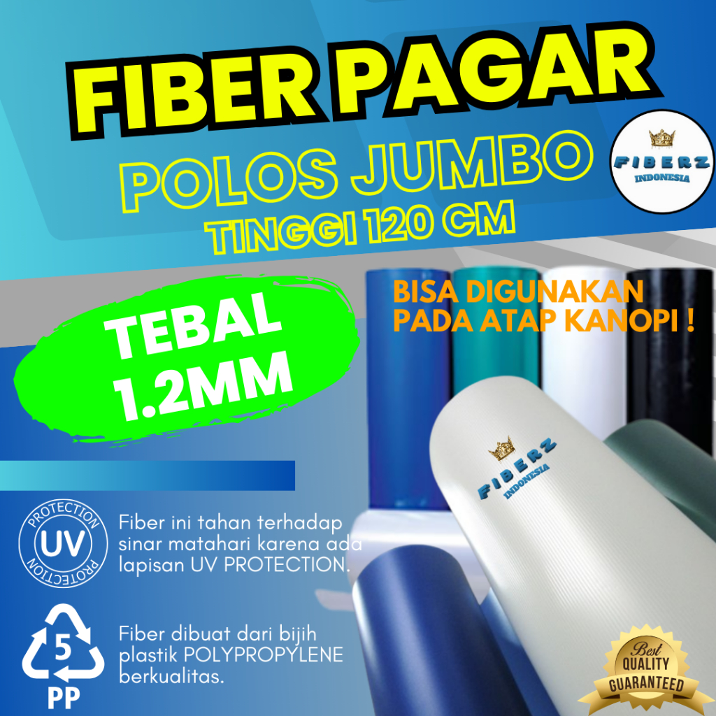Jual FIBERZ - TINGGI 120cm - Fiber Plastik Penutup Pagar JUMBO POLOS ...