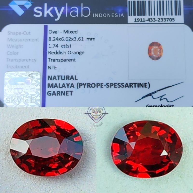 Jual Natural Malaya Garnet ( Pyrope - Spessartine ) Memo Sky Lab ...