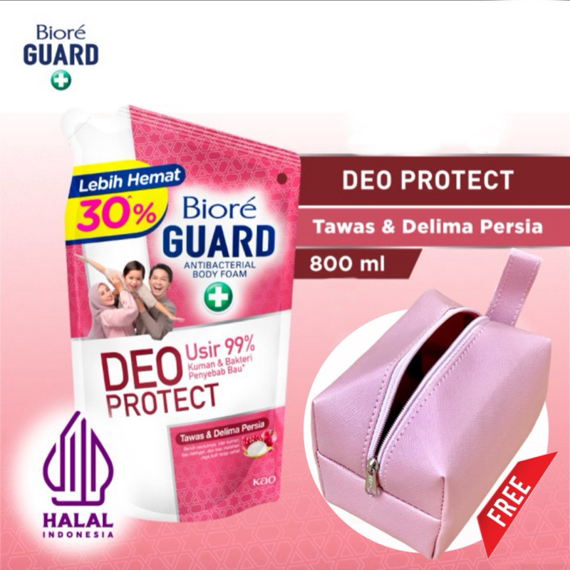 Jual Biore Guard Deo Protect Tawas & Delima Persia Pouch 800ml - Sabun ...