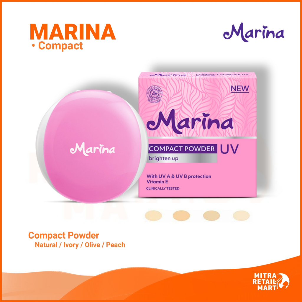 Jual MARINA Compact Powder UV Brigthen Up 12gr / Marina Bedak Padat All ...