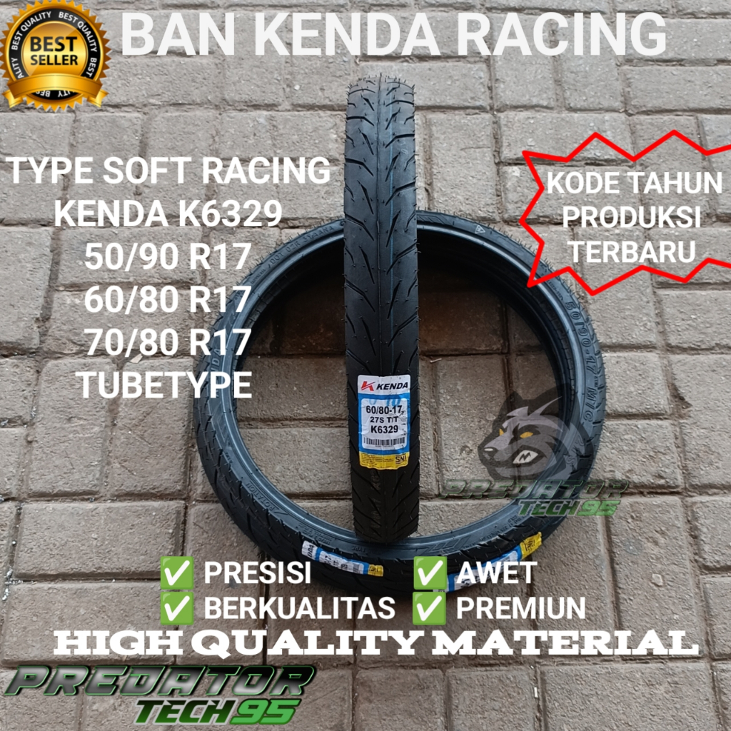Jual BAN LUAR RACING CACING THAILOOK SOFT KENDA K6329 R17 50/90 60/80 ...