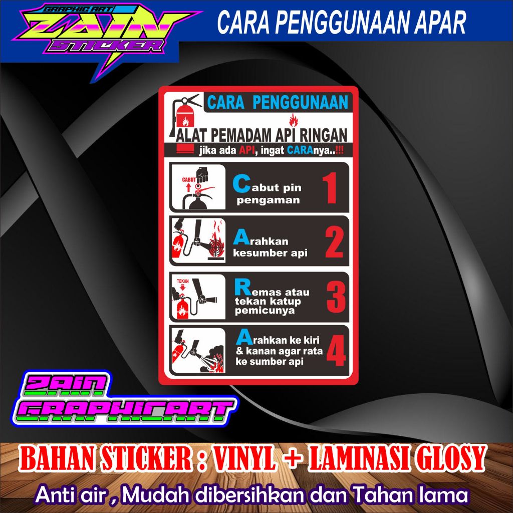 Jual stiker vinyl anti air CARA PENGGUNAAN ALAT PEMADAM API RINGAN ...