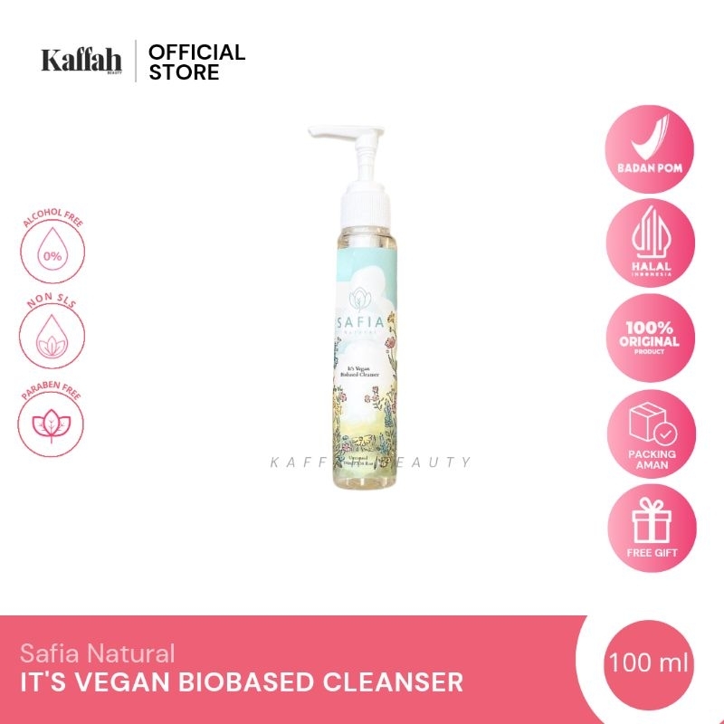 Jual SAFIA NATURAL It's Vegan Biobased Cleanser 100 ml dan 60 ml ...