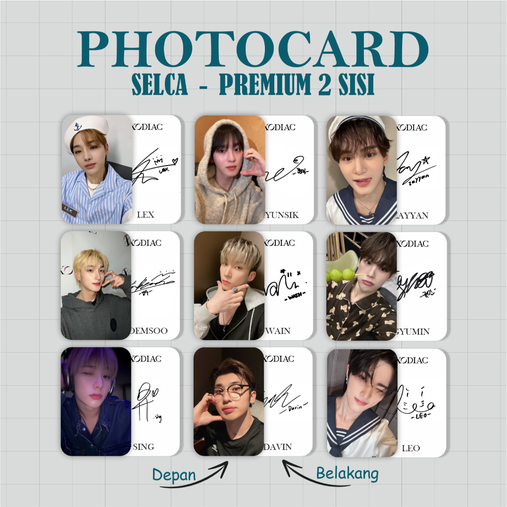 Jual [2 SISI] PHOTOCARD PC XODIAC SELCA PREMIUM SET ISI 25 PCS - PC LEX HYUNSIK ZAYYAN BOEMSOO ...