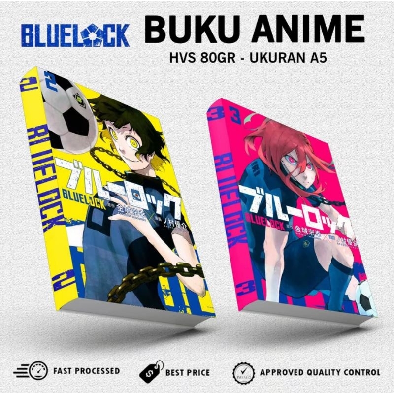 Jual Pocket Book / Notebook Anime Blue Lock / Buku Tulis Catatan / Note ...
