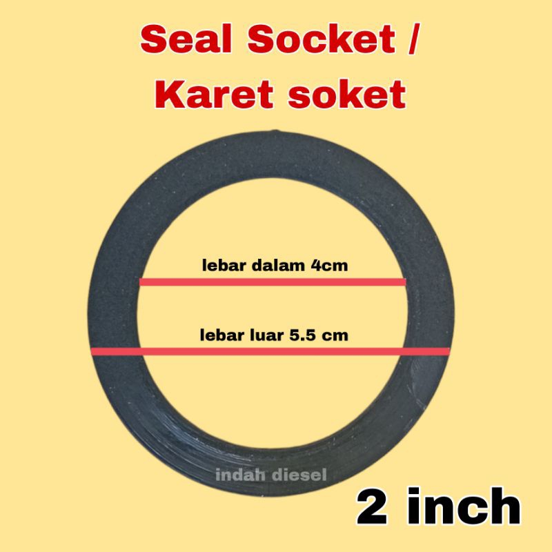 Jual Seal Soket 2 inch / Karet soket pompa air 2 Inch (5pcs) | Shopee ...
