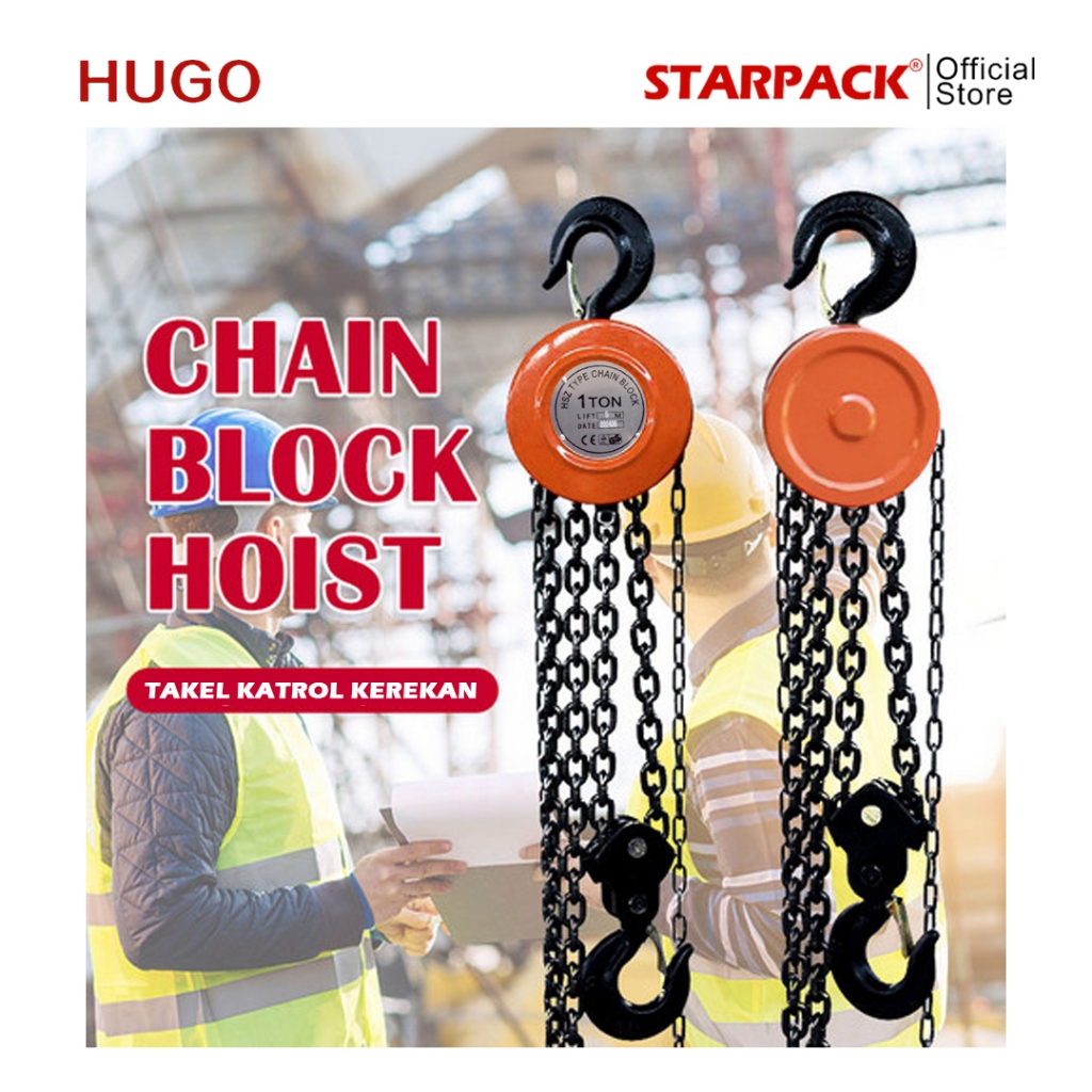 Jual HUGO - CHAIN BLOCK / CHAIN HOIST / KATROL ANGKUT BARANG / KATROL KEREKAN MANUAL TAKEL CHAIN ...