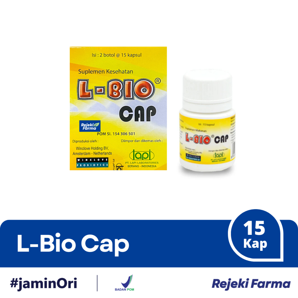 Jual L-BIO Cap Kapsul 1 Botol isi 15 Capsule - LBio Obat Suplemen ...