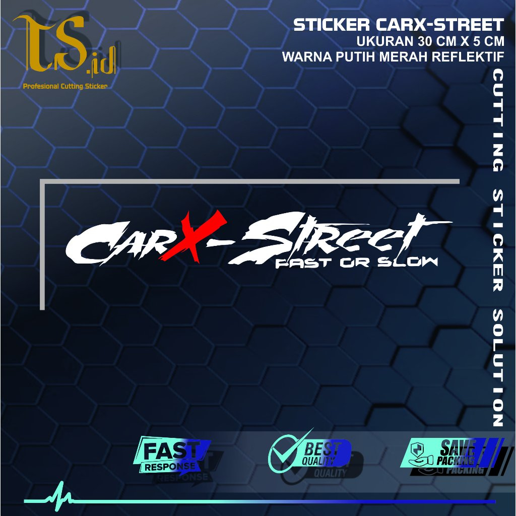 Jual stiker body mobil Carx-Street cutting sticker stiker kap mesin ...