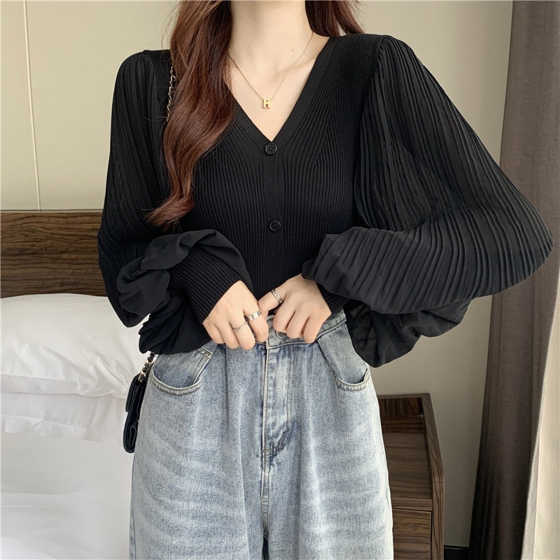 Jual [TTEUDA] Knit Korean Puff Sleeve Lengan Balon Wanita Import ...