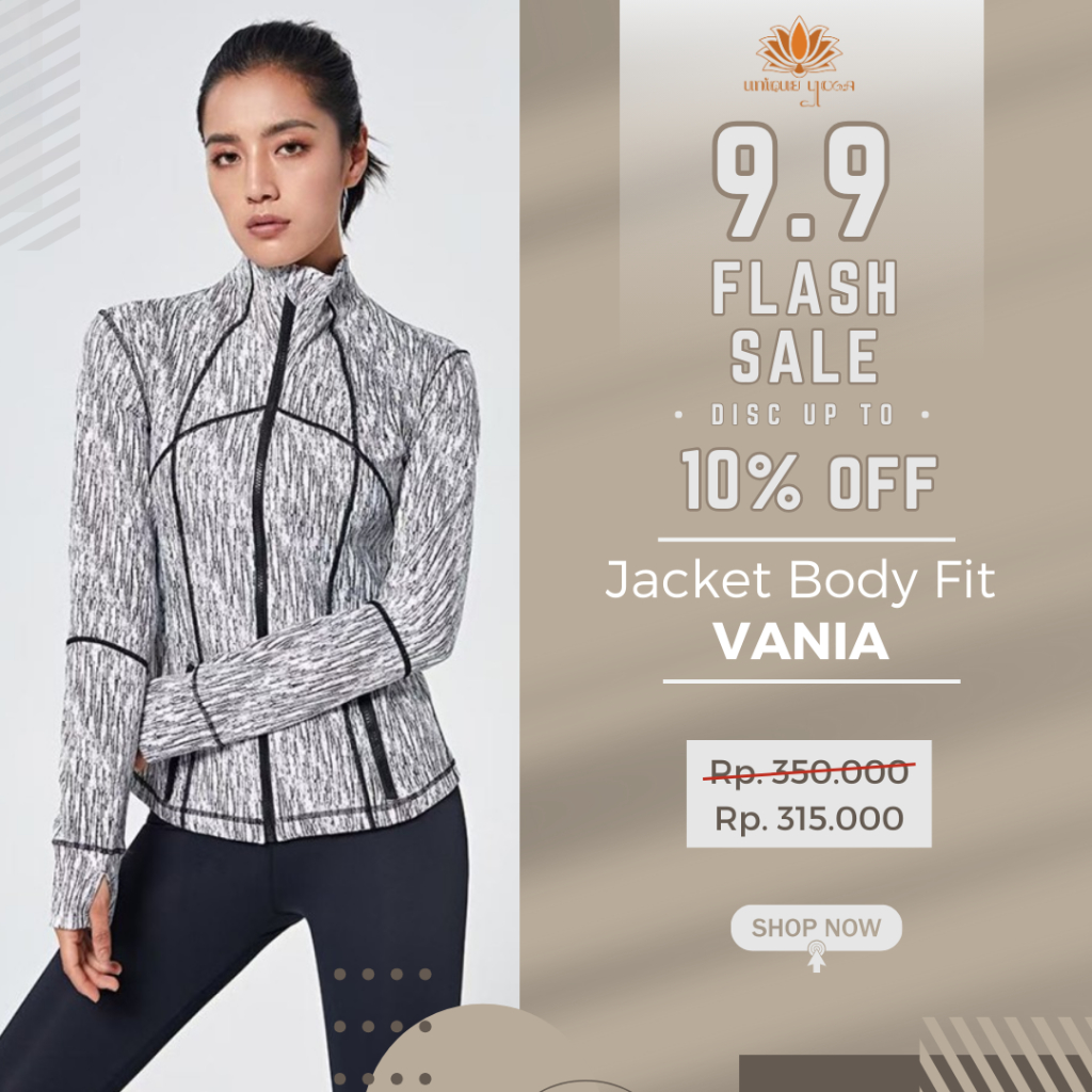 Jual Jaket Body Fit Tangan Panjang untuk Senam Olahraga Yoga / Jacket ...