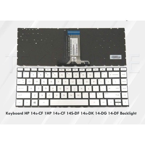 Jual Keyboard hp 14-cf 14s-cf 14-dk 14s-dk 14-df 14-dg silver backlight ...
