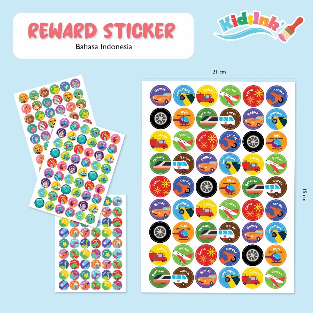 Jual [EDUFUNTOYS] Stiker Motivasi Reward Anak | Sticker Anti Air Bahasa ...
