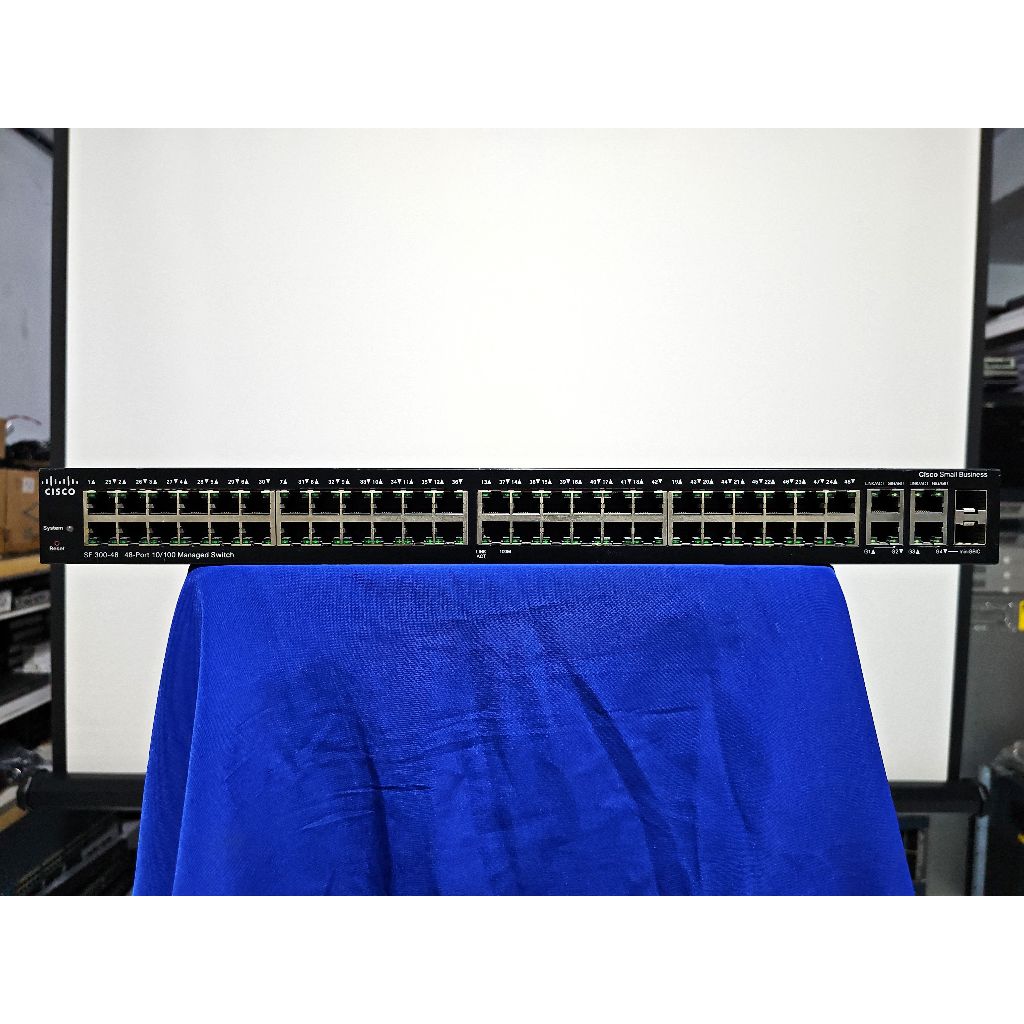 Jual switch hub cisco sf300 48 48 port 10 100 4 port gigabit manage web ...