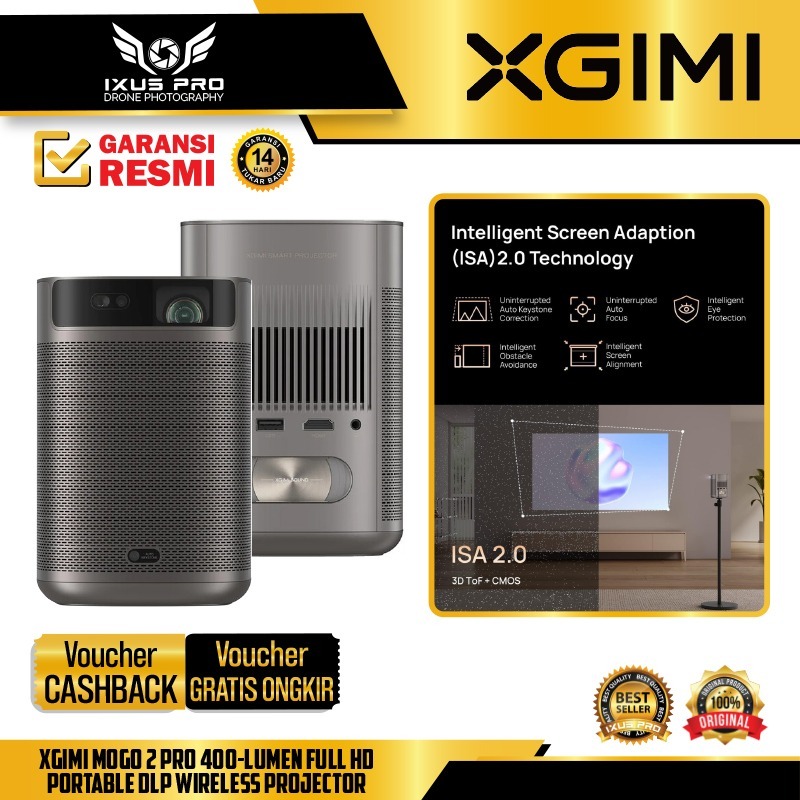 Jual Xgimi MoGo 2 Pro 400-Lumen Full HD Portable DLP Wireless Projector ...