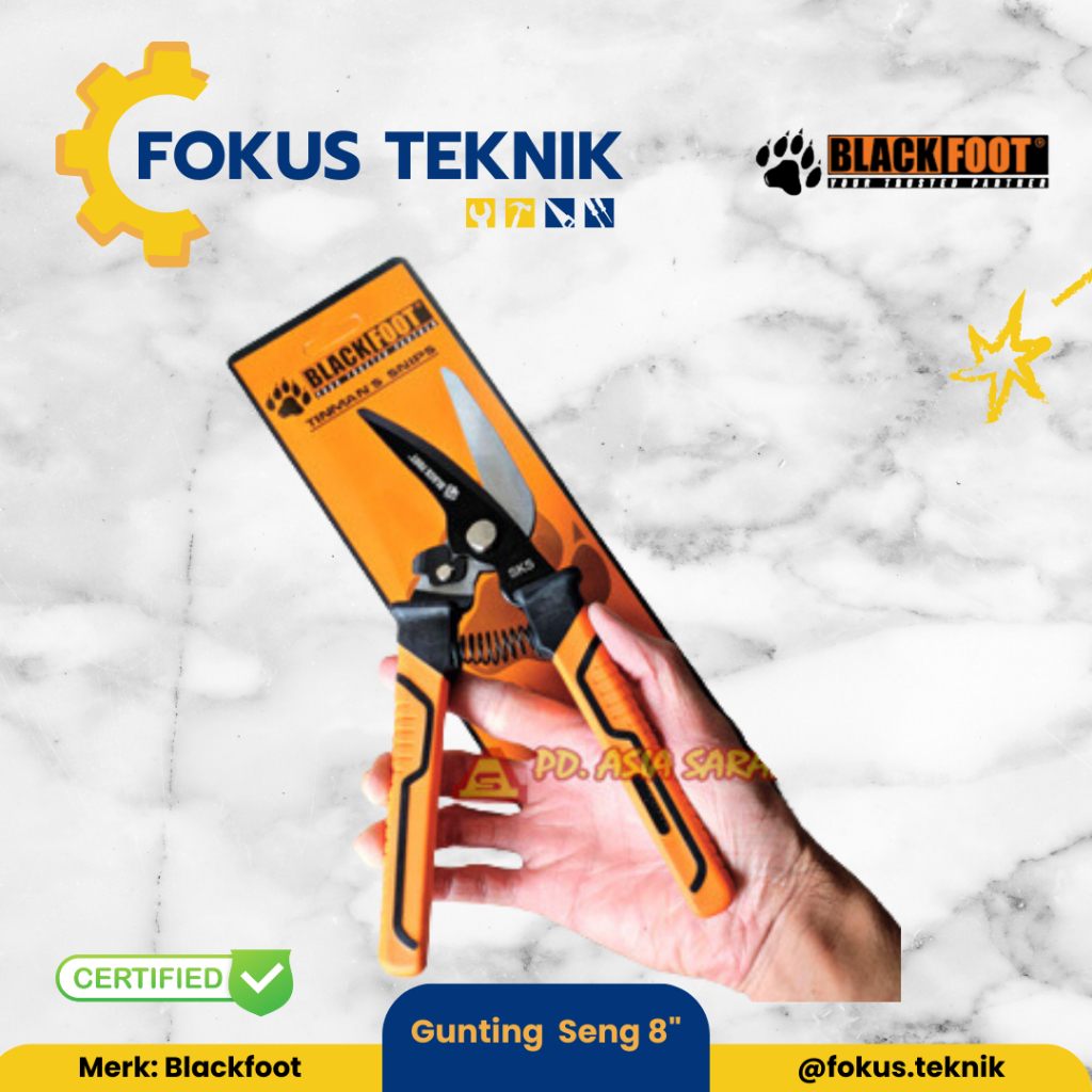Jual BLACKFOOT Gunting Baja Plat Besi Seng Alumunium Kawat Kabel ...