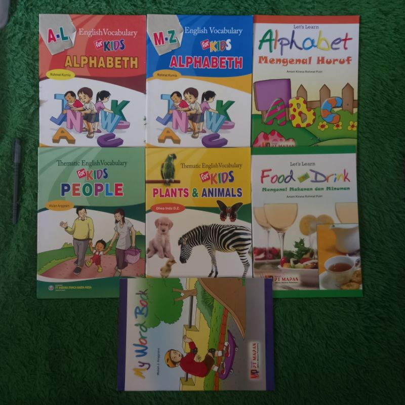 Jual ORIGINAL BUKU THEMATIC ENGLISH VOCABULARY FOR KIDS ALPHABETH A-L M ...