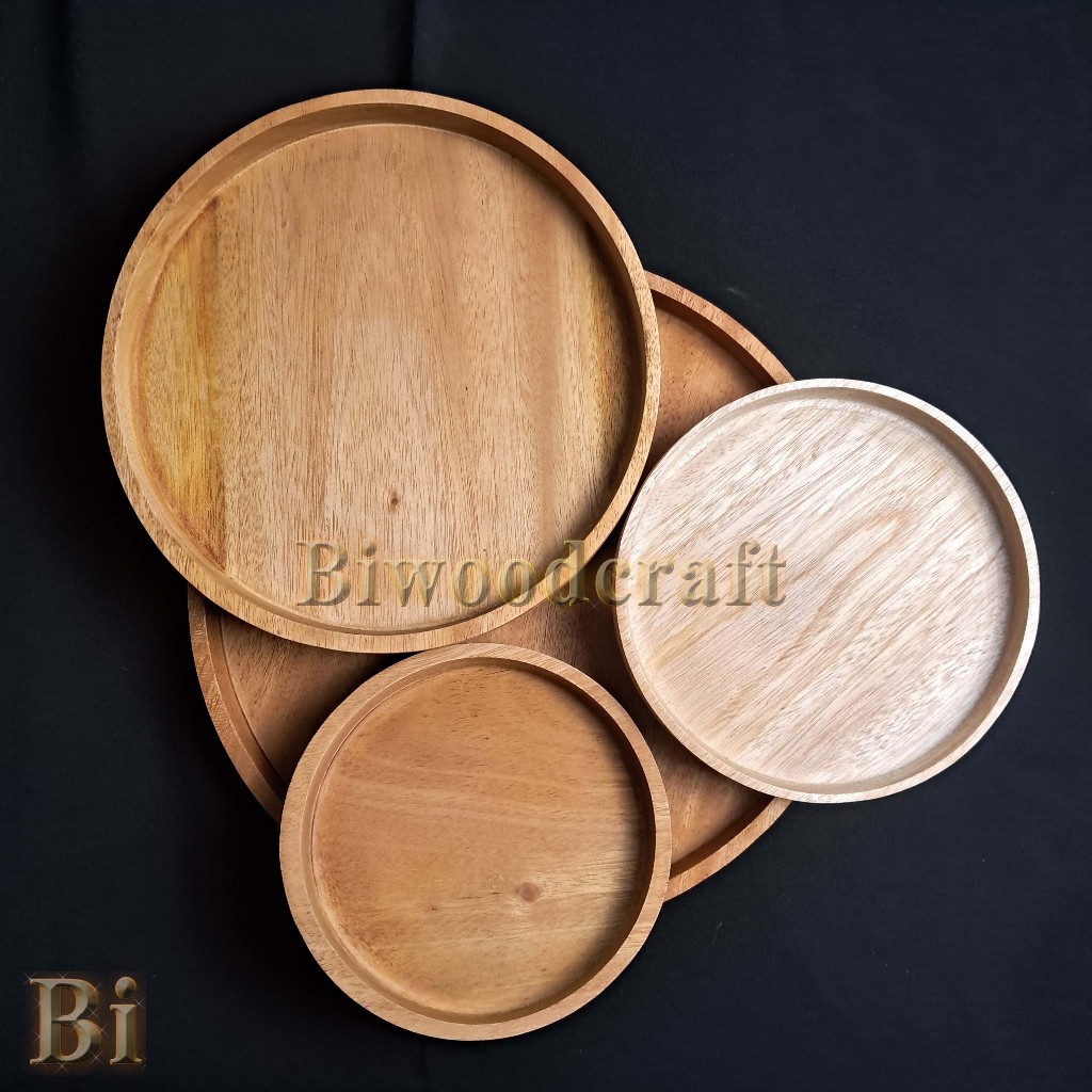 Jual L - Biwoodcraft Piring Coaster Kayu mahoni - Piring Coaster Jati ...