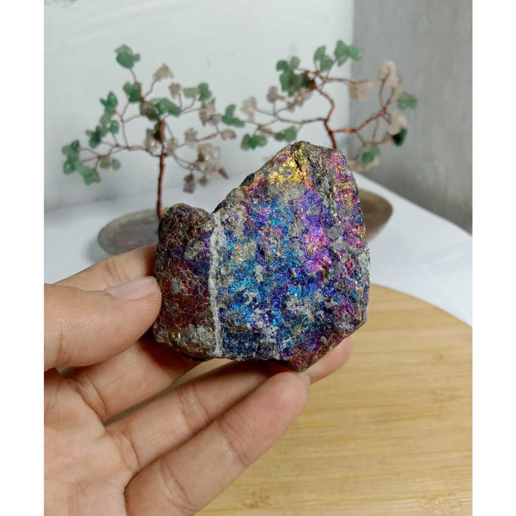 Jual Batu Rough Rainbow Pyrite Chalcopyrite Peacock Mystic Ore Natural ...