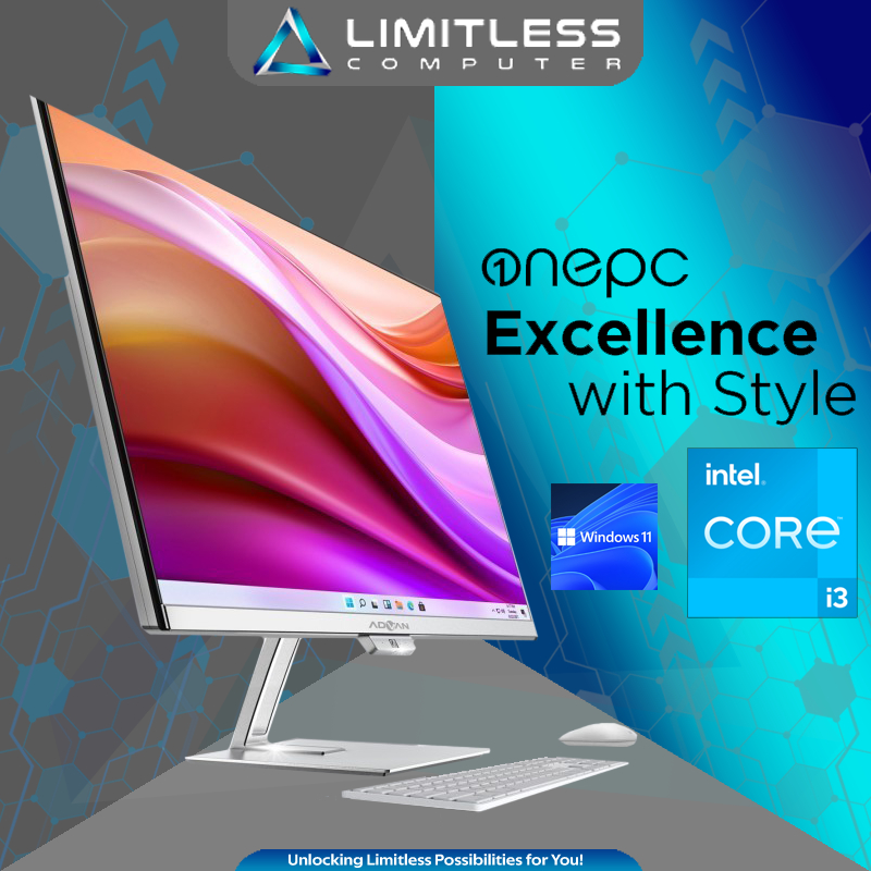 Jual Advan ONE PC Intel Core i3 1215U 8GB 256GB 24 Inch 99% sRGB 90W 5G ...