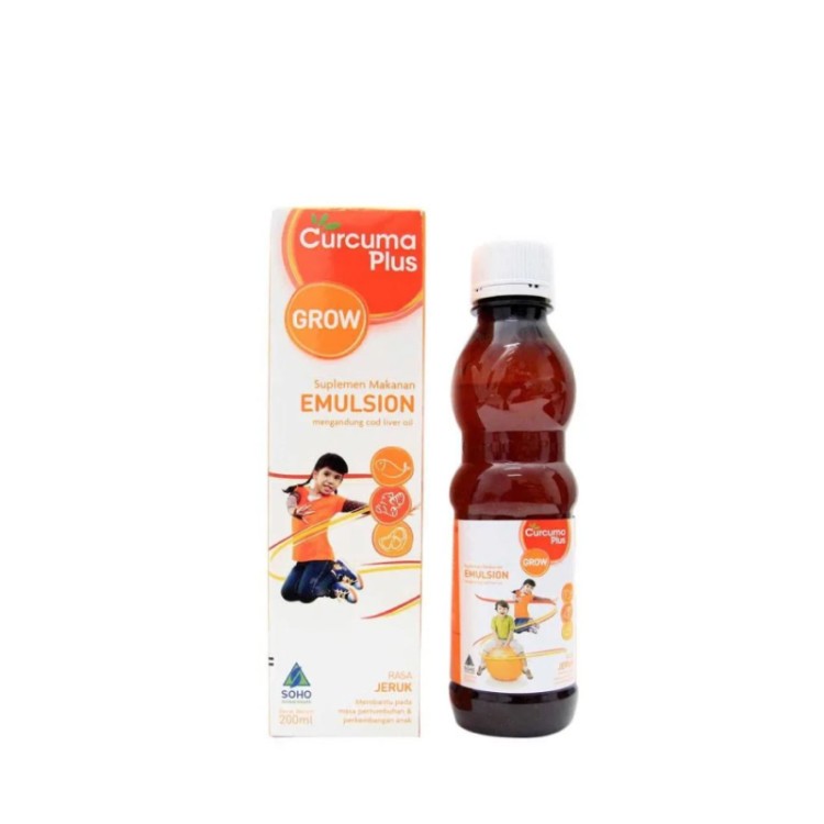Jual CURCUMA PLUS EMULSION GROW RASA JERUK SIRUP 200 ML | Shopee Indonesia