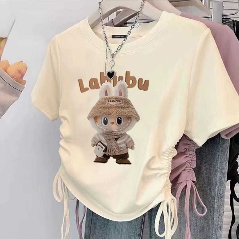 Jual crop top labubu kaos serut pinggir labubu | Shopee Indonesia