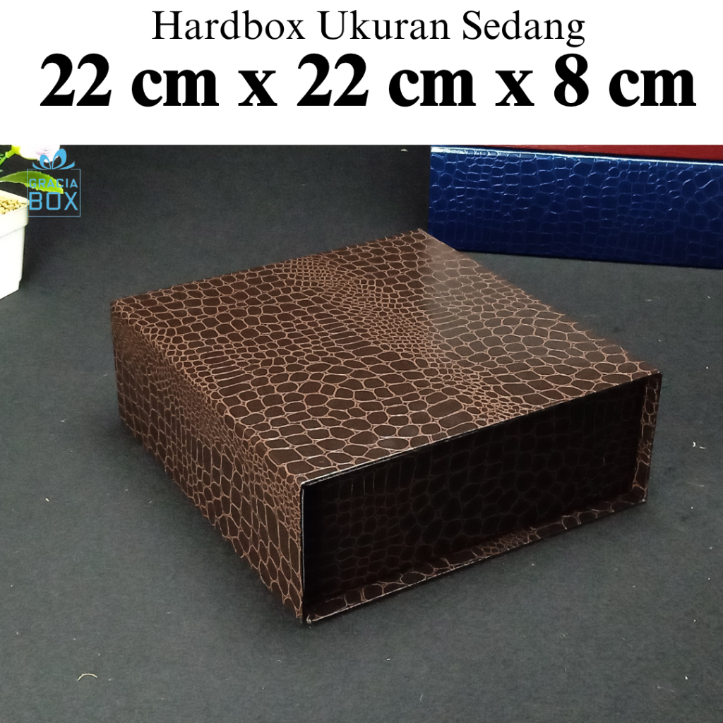 Jual Hardbox Hampers - Box Fashion - Kotak Baju motif kulit - Ukuran 22 cm x 22 cm x 8 cm ...