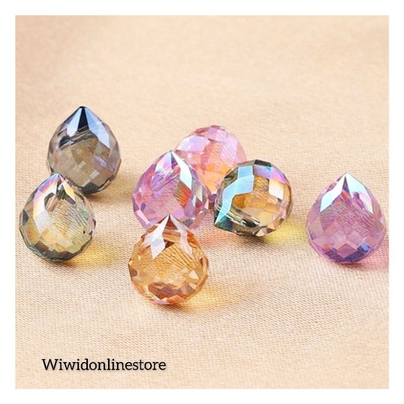 Jual (10 biji) MANIK KRISTAL TETES EMBUN 8 mm | Shopee Indonesia