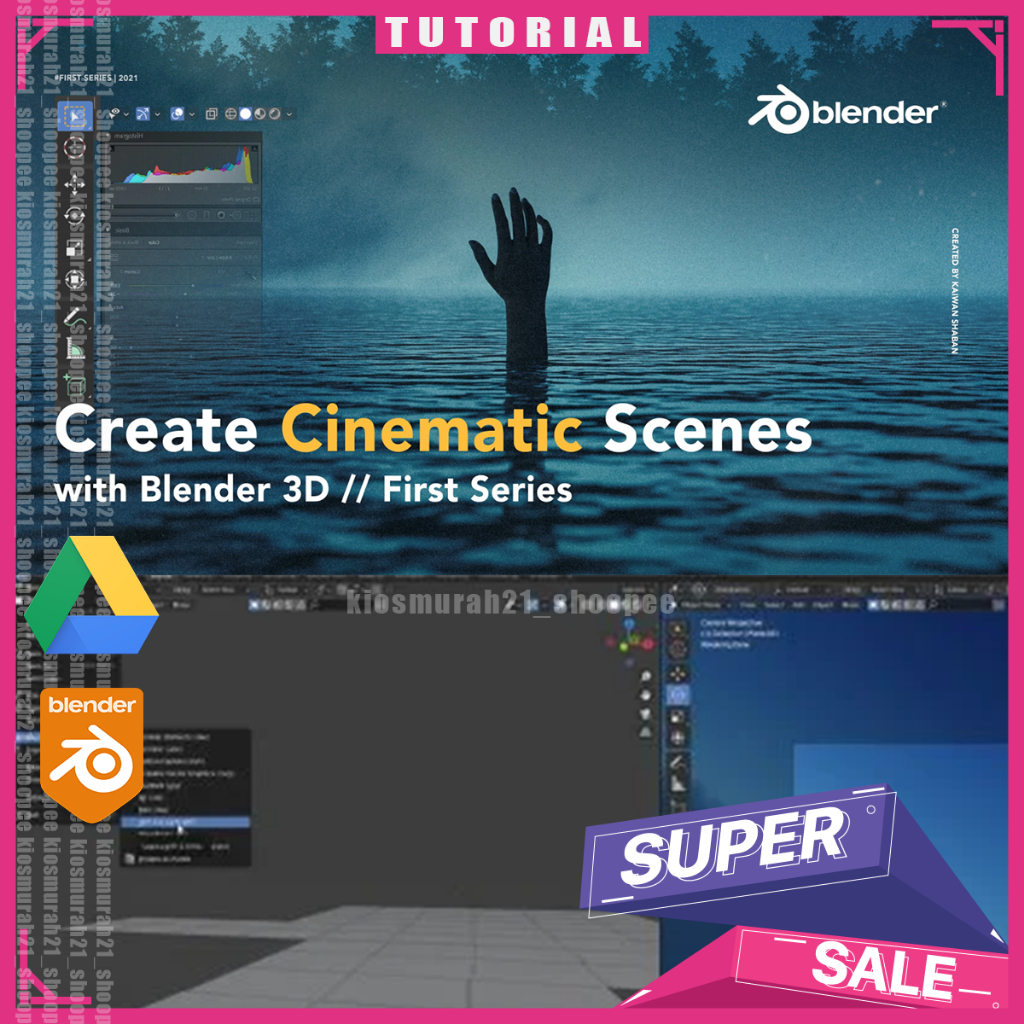 Jual Create Cinematic Scenes With Blender 3d - Blender 3D Tutorial | Shopee Indonesia