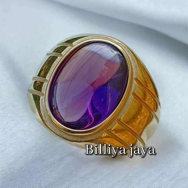 Jual CINCIN BATU KECUBUNG BUNGUR TANJUNG RING TITANIUM | Shopee Indonesia