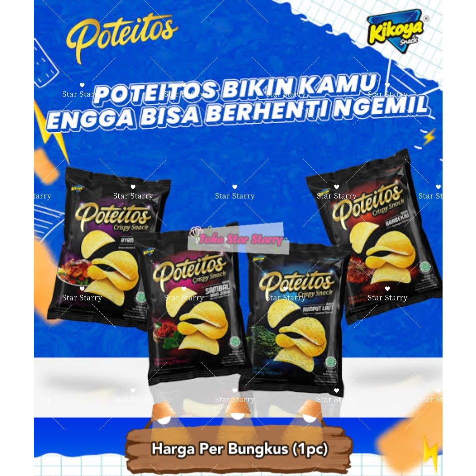 Jual [Per Pcs] Aneka Snack Poteitos 12gr Snack Kentang Poteitos Yami ...