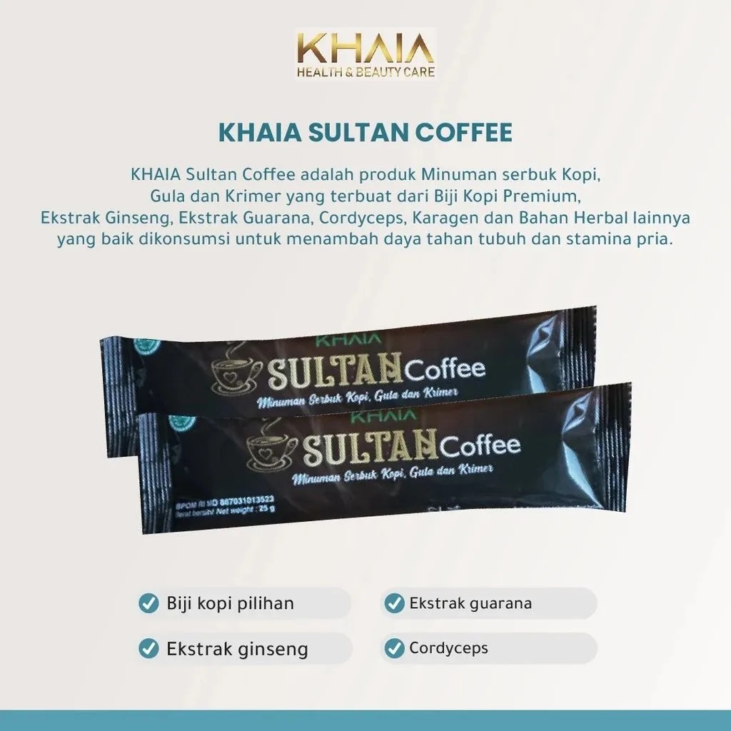 Jual Sultan Coffee | Kopi Stamina Pria Khaia kopi sultan instan nikmat berkhasiat | Shopee Indonesia