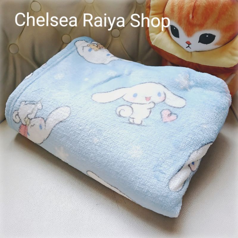 Jual Selimut Halus Karakter Sanrio Cinnamoroll Blue 150x200cm Cinamorol ...