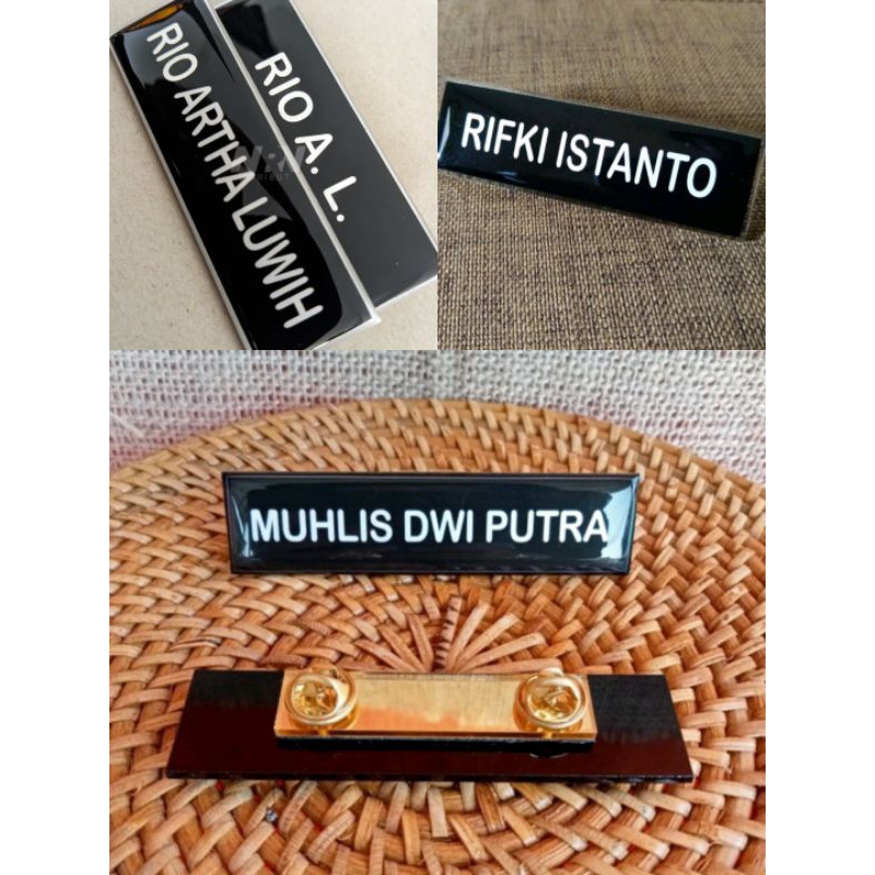 Jual NAME TAG RESIN PDH PDU POLISI TNI PNS/ NAME TAG RESIN LIST PUTIH ...